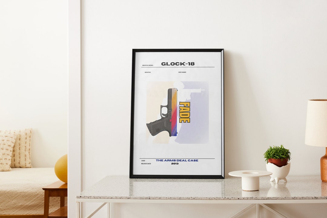 CS2 Glock Poster Minimalist Vertical Poster Design, CSGO Skin Design ...