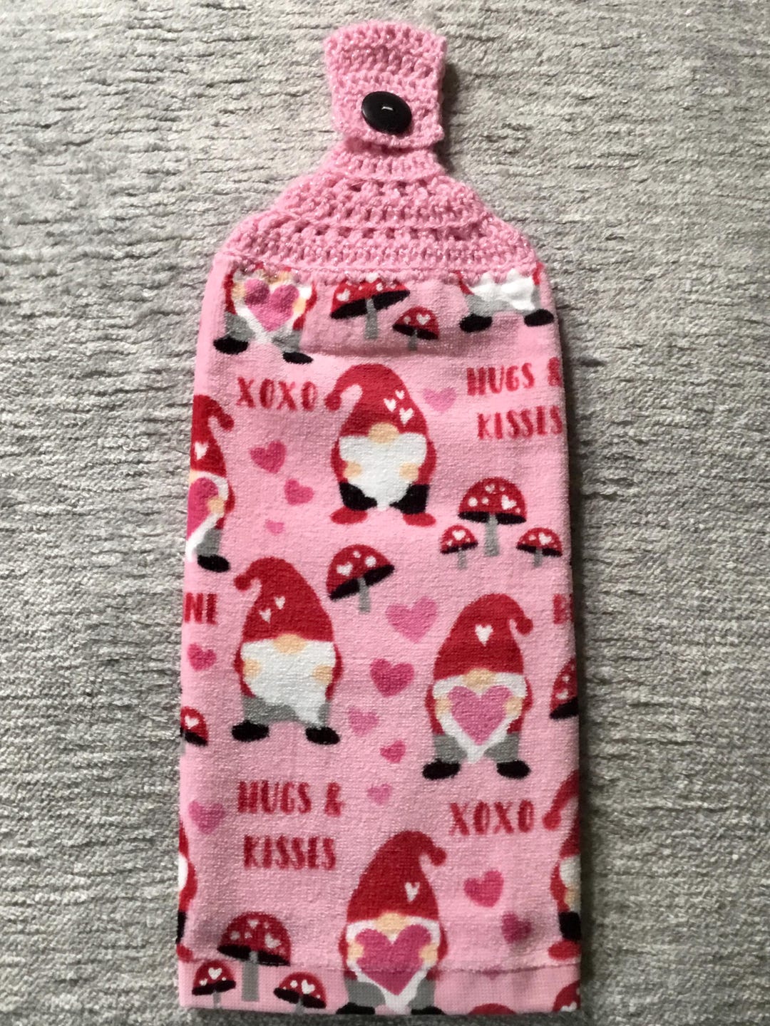 Hugs and Kisses Dwarfs and Mushrooms Plush Double Layer Hanging Crochet ...