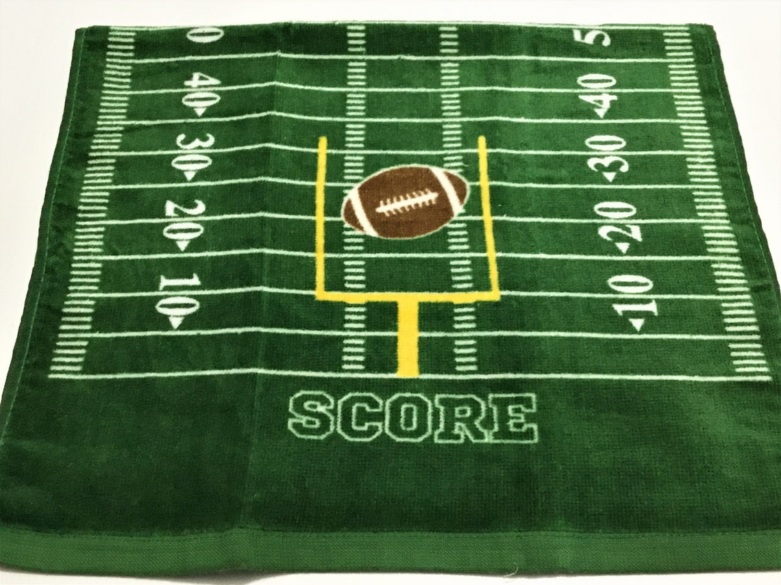 FOOTBALL FIELD SCORE Set of 2 Extra Plush Cotton Kitchen - Etsy