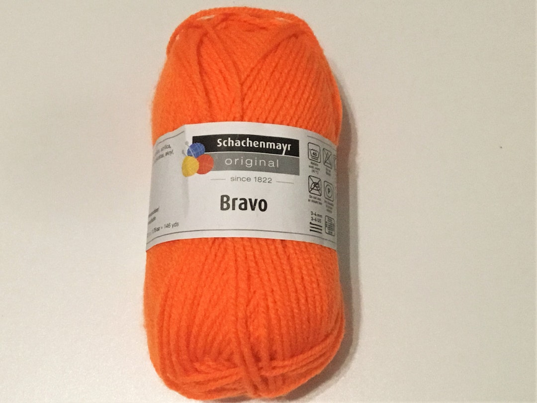 NEON ORANGE BRAVO Schachenmayr Original Yarn Acrylic Yarn 3 - Etsy