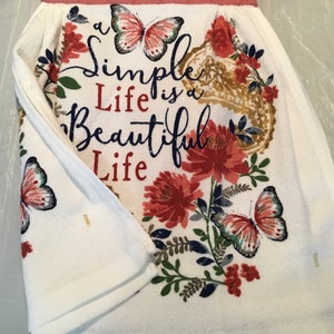 SIMPLE LIFE Double Layer Hanging Decorative Towel, Oven Door Towel ...