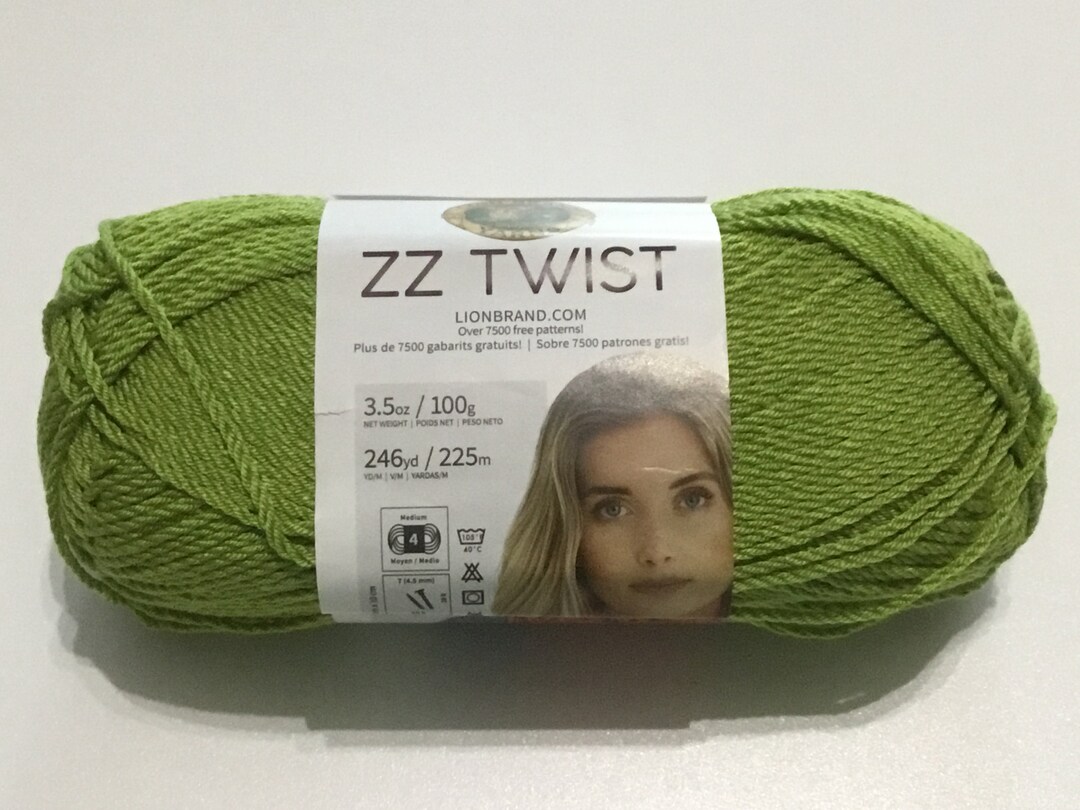 DISCONTINUED Green Apple ZZ Twist Yarn by Lion Brand Yarns, Acrylic ...