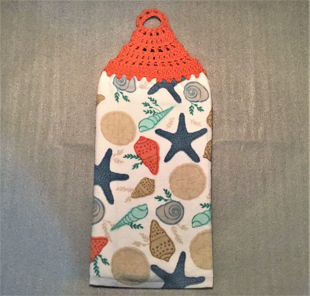 SEA SHELLS Plush Over the Knob Double Layer Hanging Crochet - Etsy