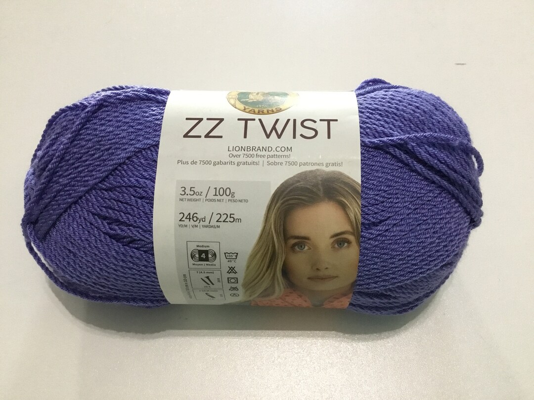 DISCONTINUED Periwinkle ZZ Twist Yarn by Lion Brand Yarns, Acrylic Yarn ...