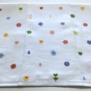 Tiny Flowers on White Set of 2 Thick Cotton Kitchen Towels, Dish Towel ...