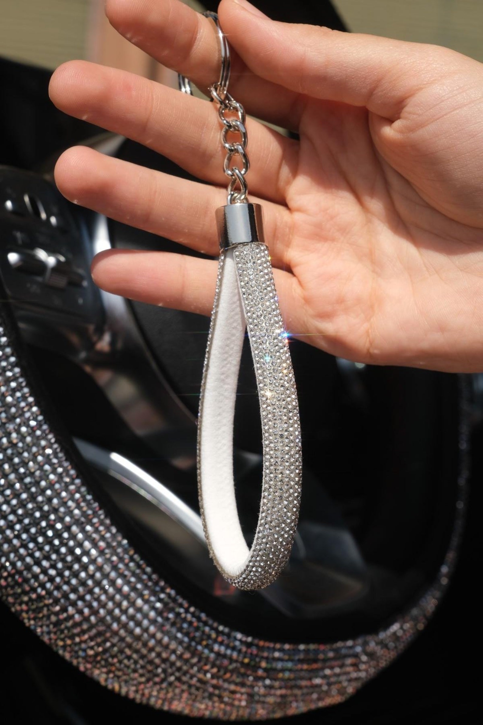 Swarovski Crystal Embellished Keychain Handcrafted Elegance - Etsy