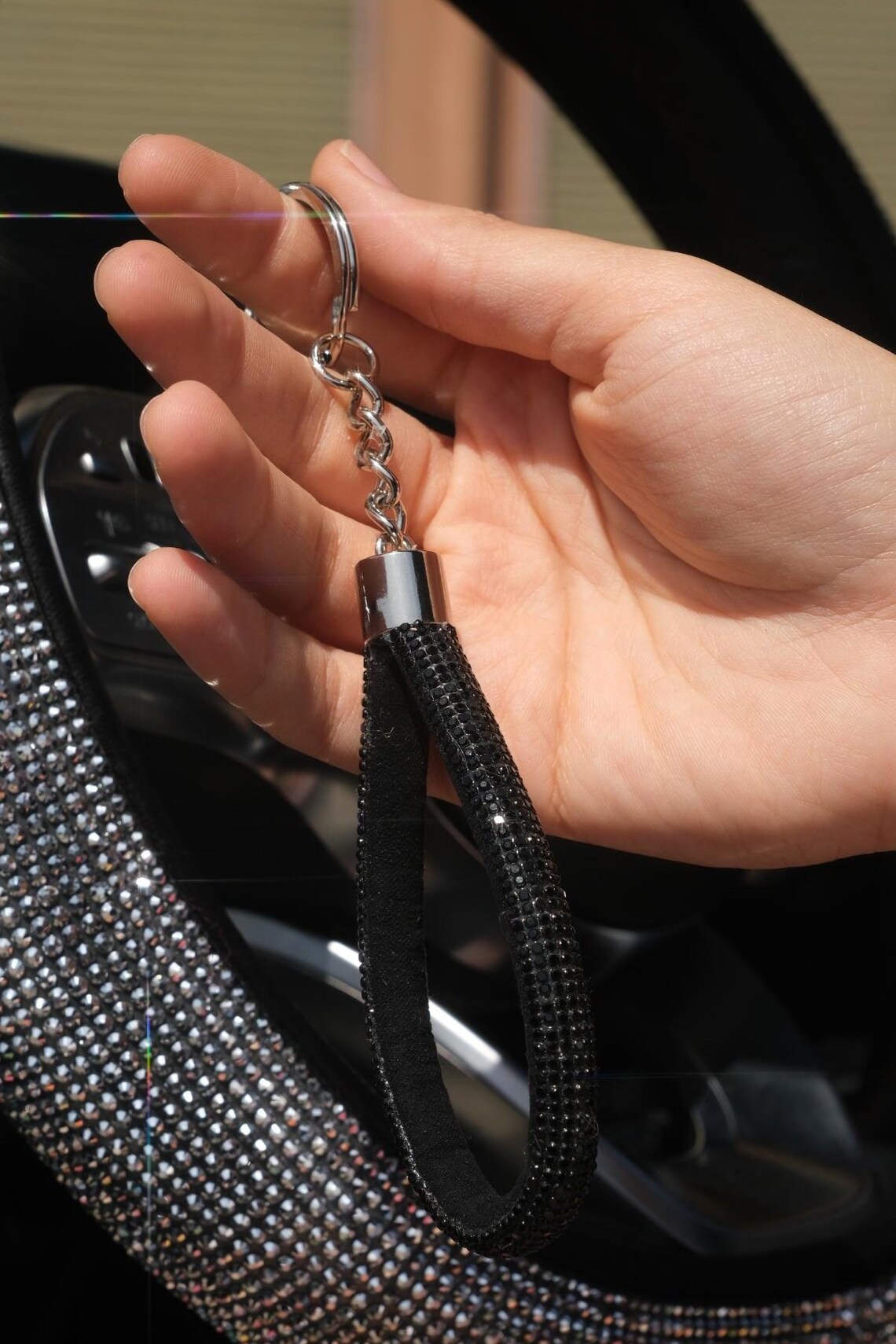 Swarovski Crystal Embellished Keychain Handcrafted Elegance - Etsy