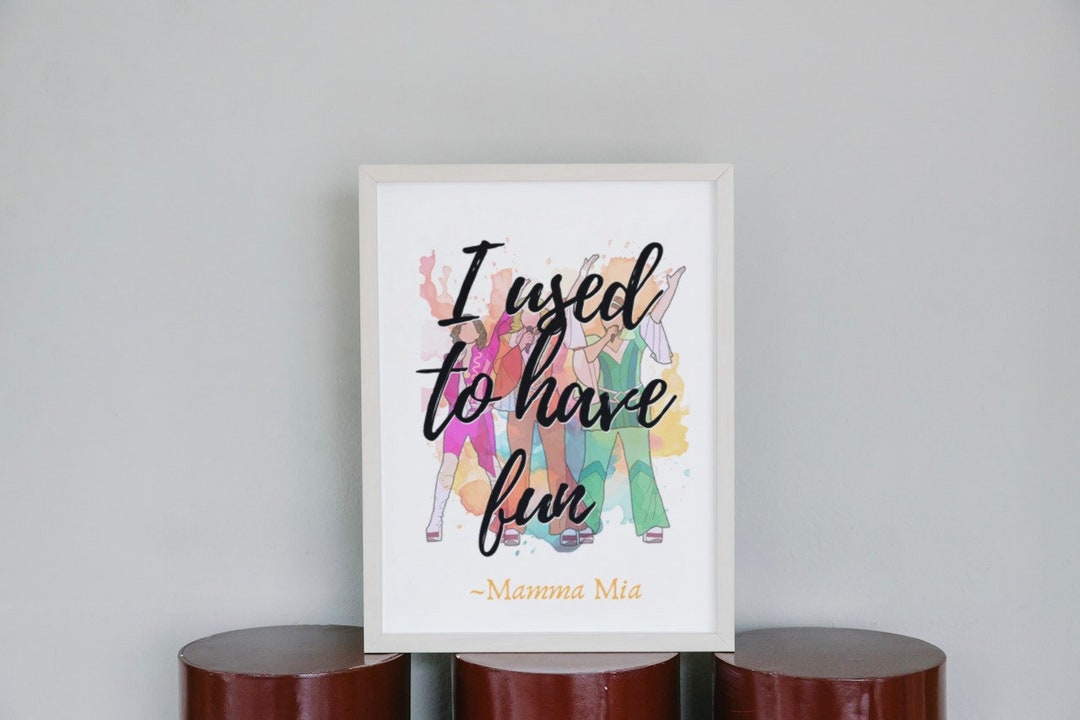 Mamma Mia Inspired Printable Wall Art, Instant Download, Mamma Mia ...