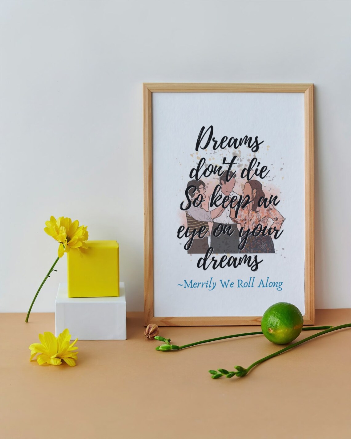 Merrily We Roll Along Inspired Printable Wall Art, Instant Download ...