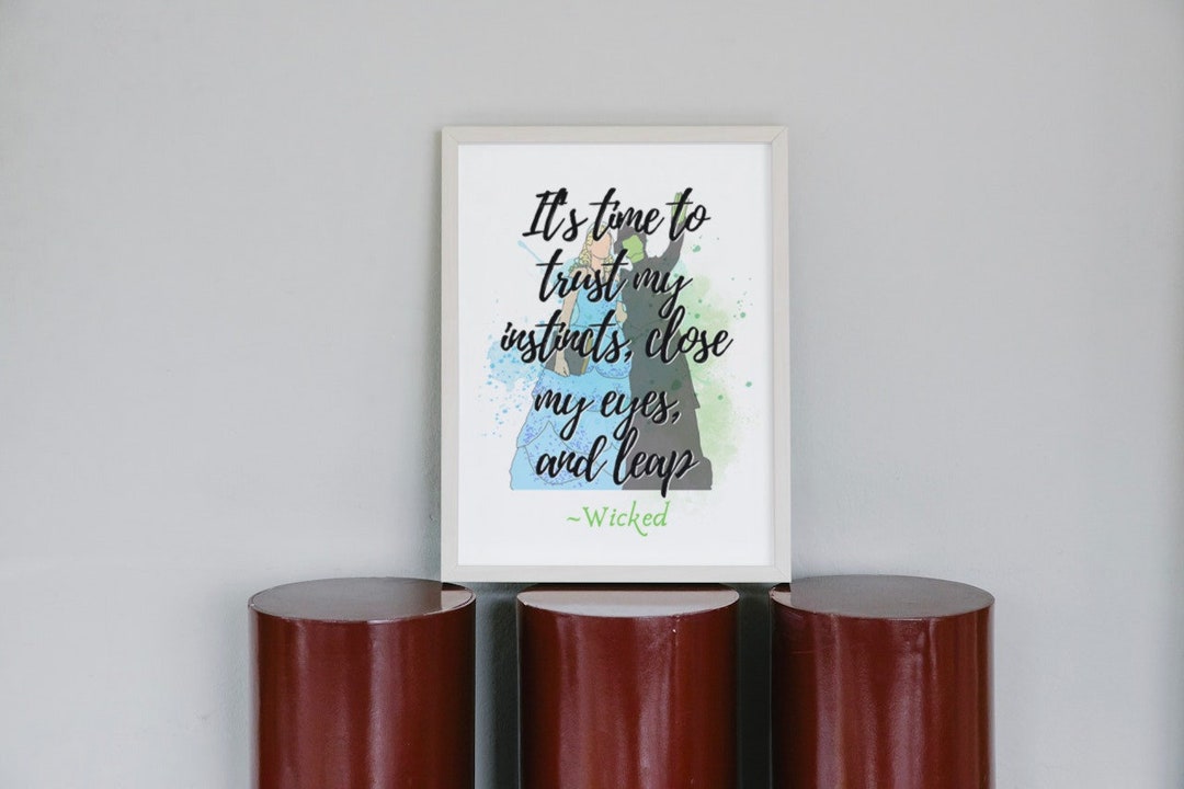 Wicked Musical Inspired Printable Wall Art, Instant Download, Wicked ...