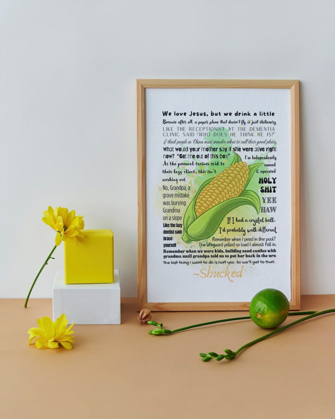 Shucked Inspired Printable Wall Art, Instant Download, Shucked Quote ...