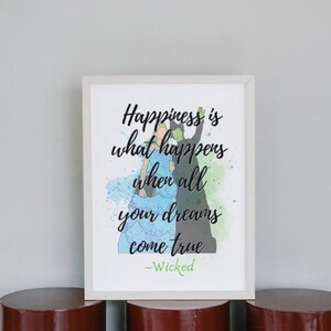 Wicked Musical Inspired Printable Wall Art, Instant Download, Wicked ...