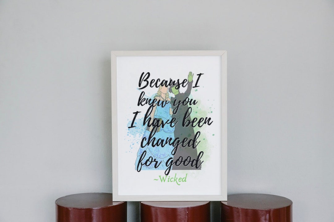 Wicked Musical Inspired Printable Wall Art, Instant Download, Wicked ...