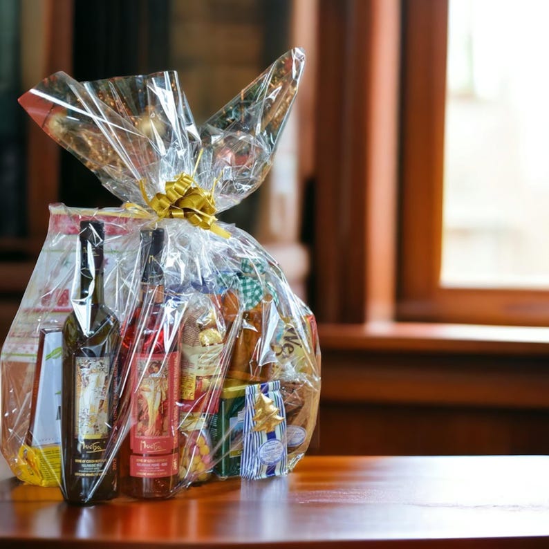 Clear Cello Bags for Gift Baskets - 30x40 Inch Large Cellophane Wrap ...