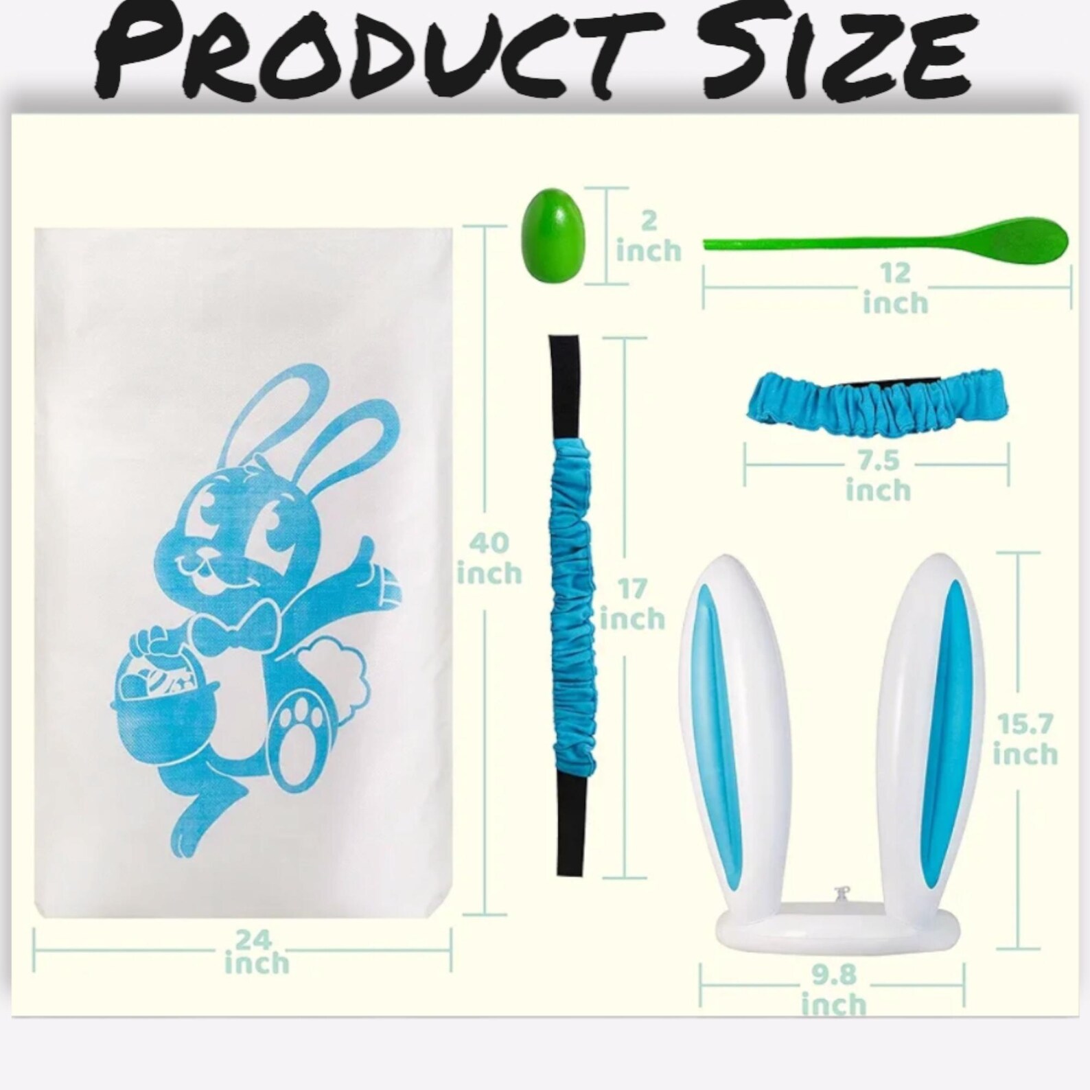 Easter Party Outdoor Game Set – 6 Player Potato Sack Race Bags, Spoon ...