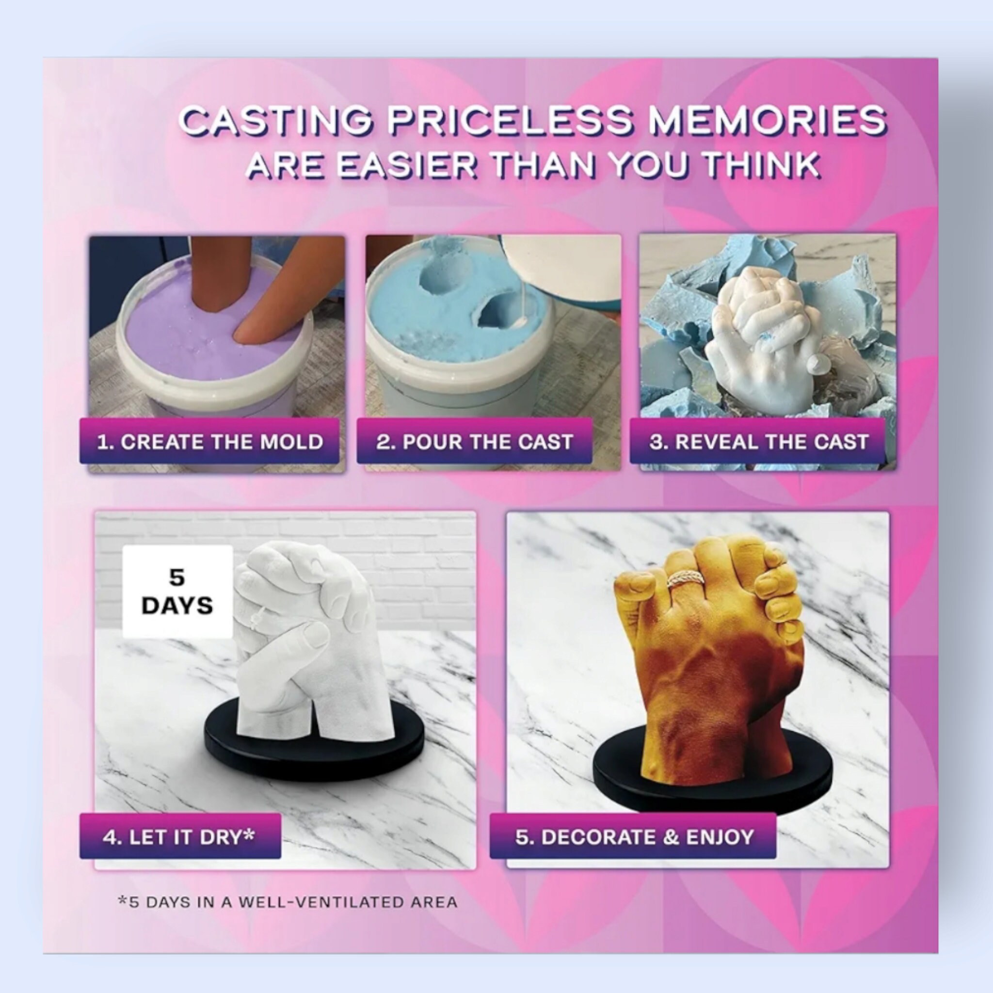 Hand Casting Kit With Practice Kit | Unique Couple Gifts, Anniversary ...
