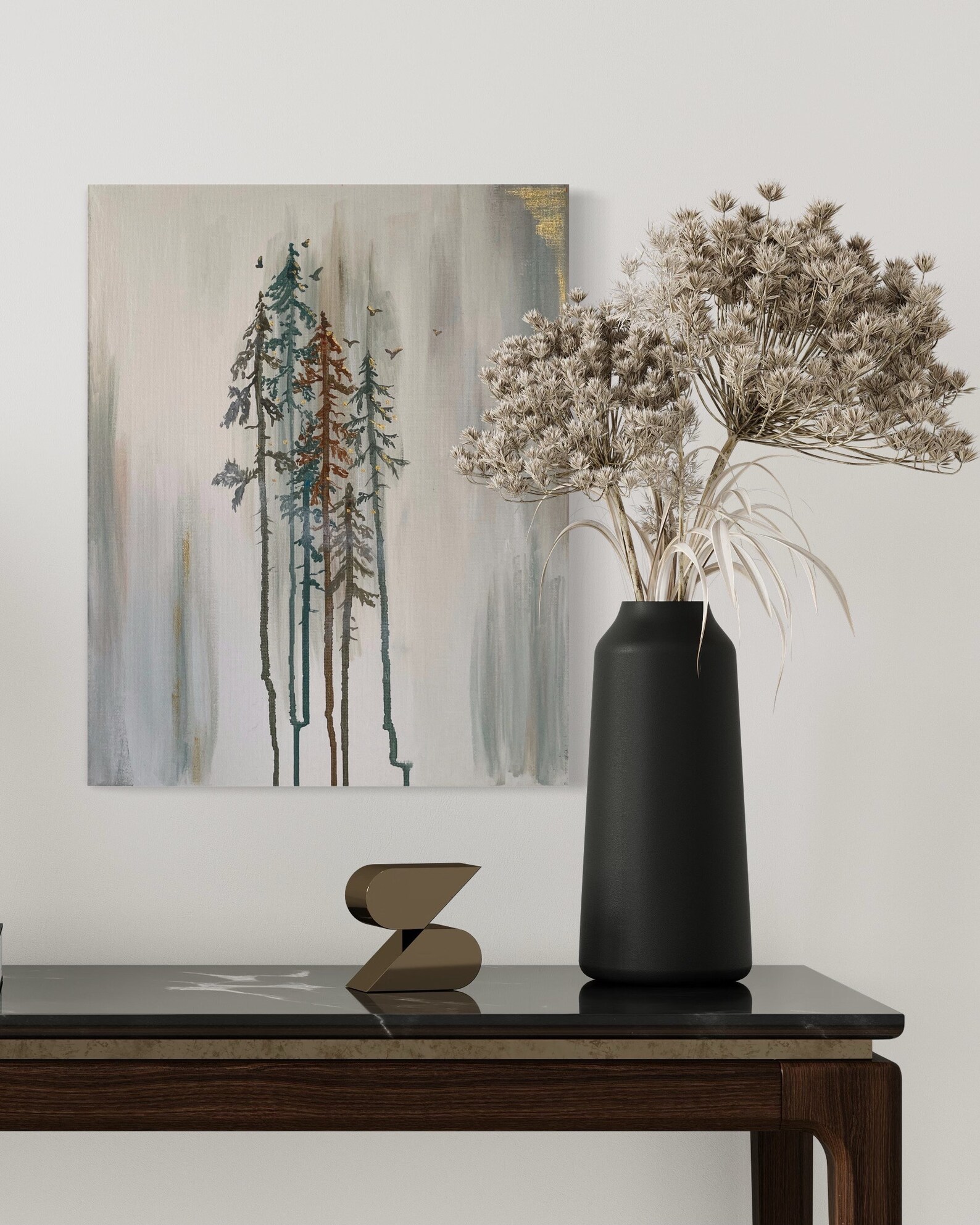 Unity in Nature: Abstract Tree Painting - 30x40cm Acrylic Art Original ...