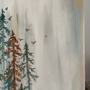 Unity in Nature: Abstract Tree Painting - 30x40cm Acrylic Art Original ...