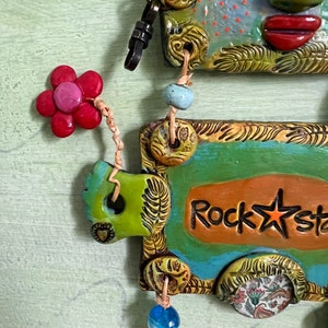 Rock Star With Troll Polymer Clay Wall Art. Home Decor - Etsy