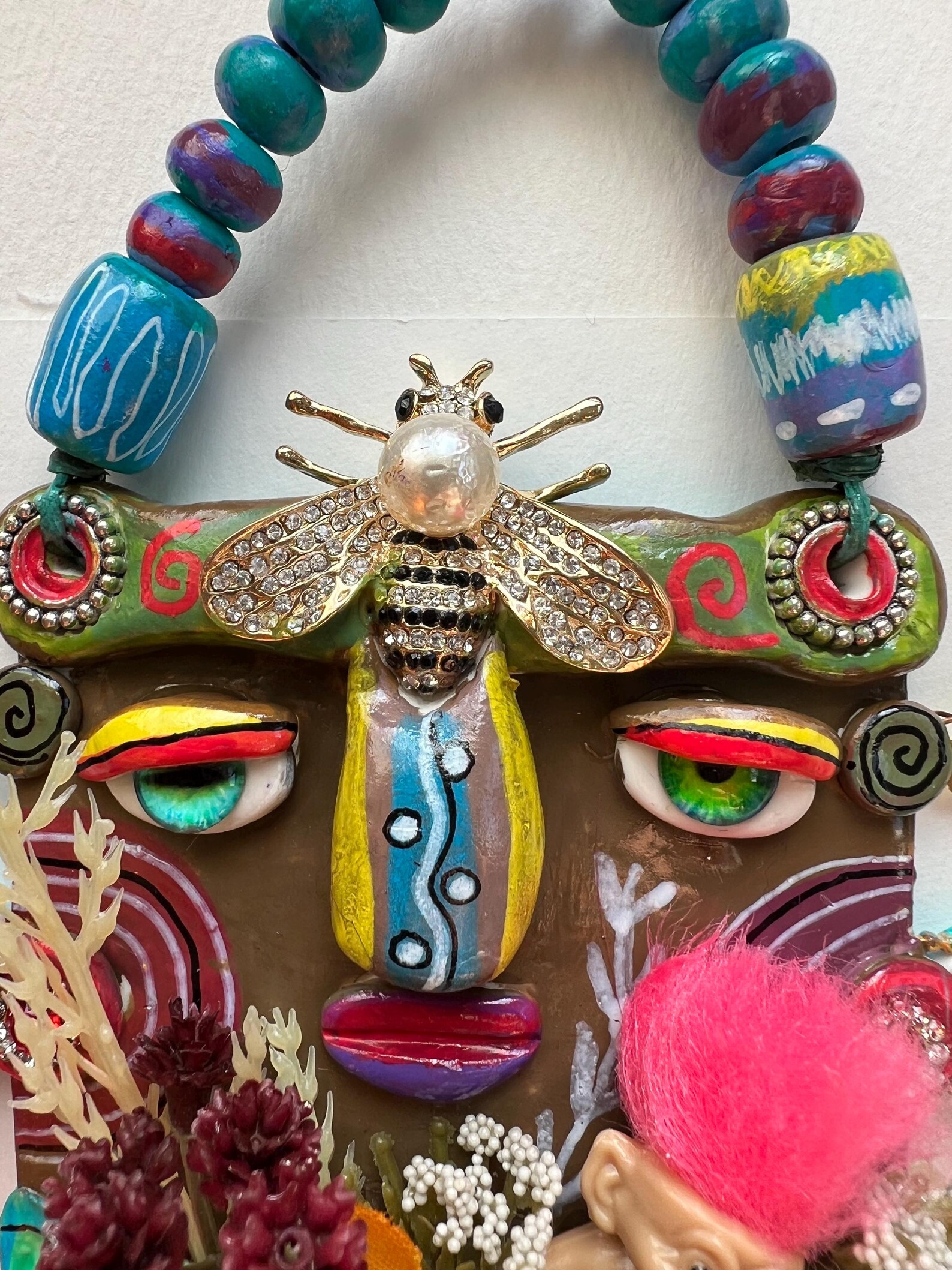 Bumblebee and Enjoy Life Troll Spirit Guide. Polymer Clay With Recycled ...