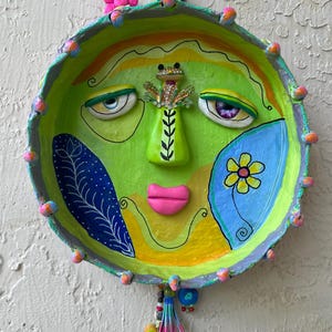 Love the Frog- Mask in a Paper Mache Bowl. - Etsy