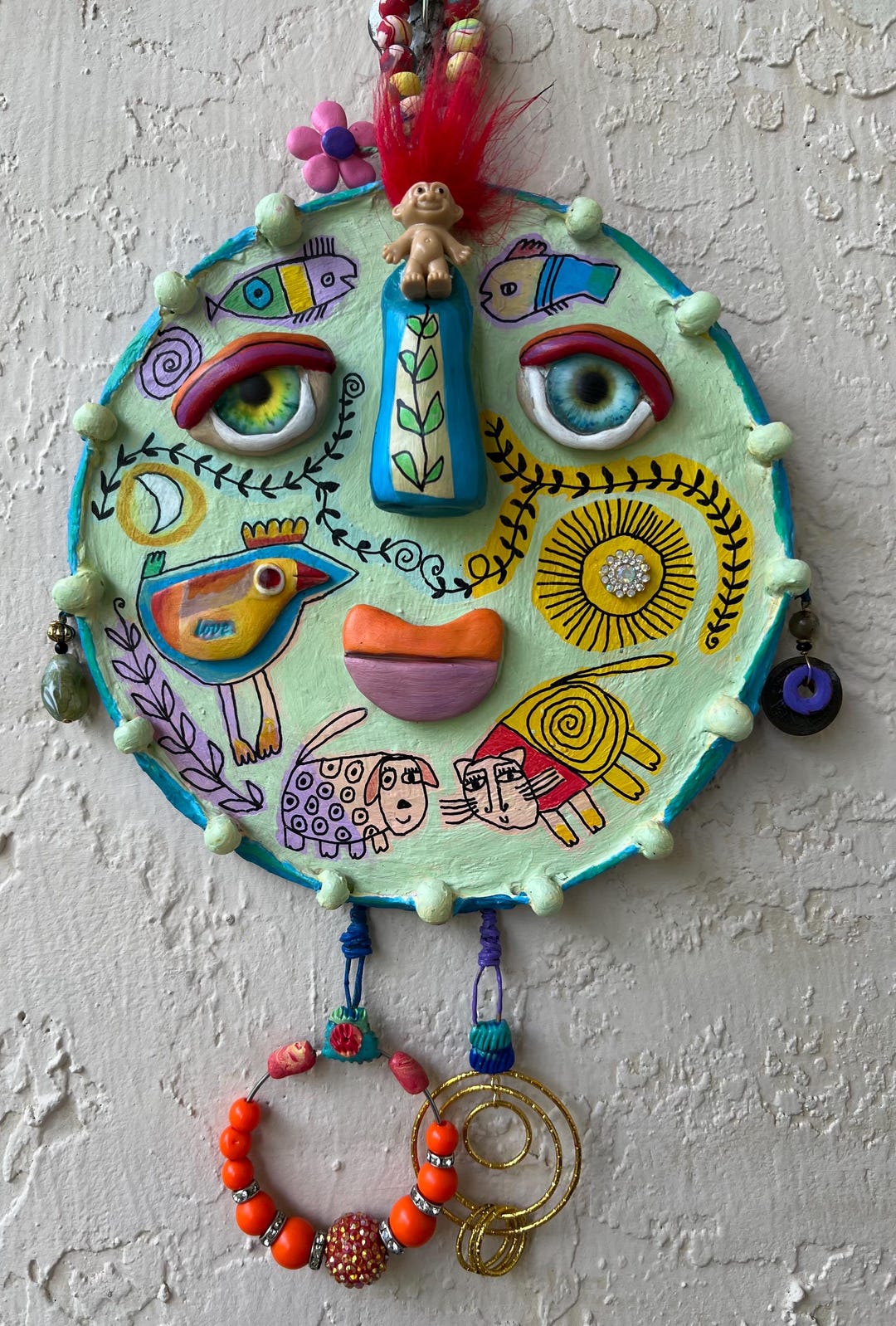 The Troll Knows- Paper Mache and Polymer Clay With Repurposed Vintage ...