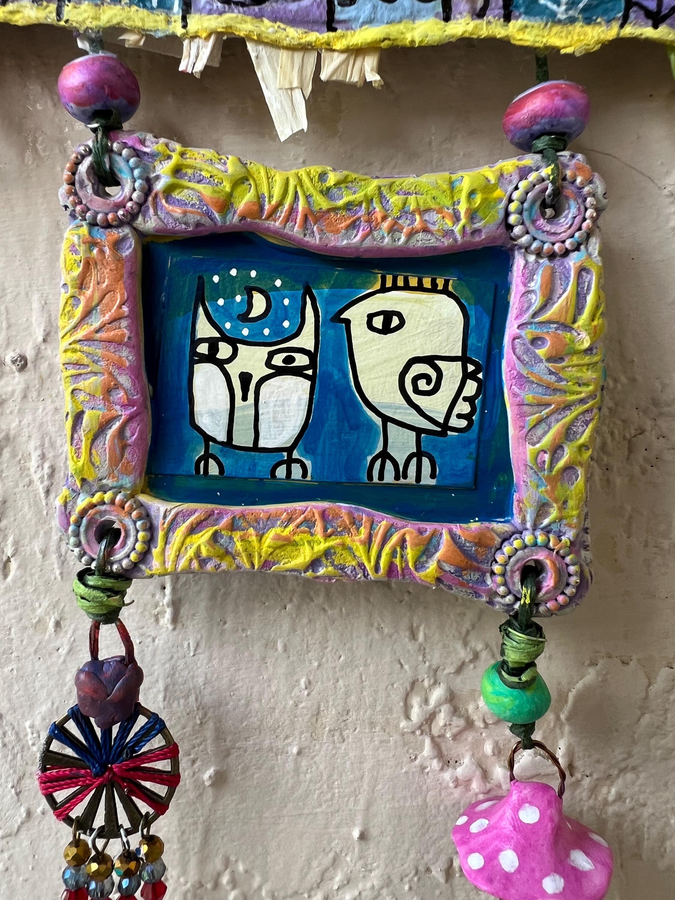 Angel Match Maker. - Handmade Paper With Fabric, Folkart , Polymer Clay ...