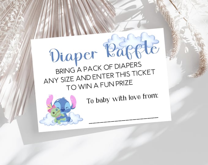 Stitch Moon Baby Shower Invitation, Digital and Printable Invite, Lilo ...