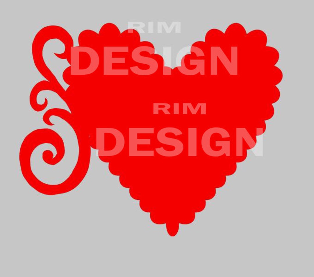 Decorative Heart SVG Digital File Can Be Cut on Cricut Explore and ...