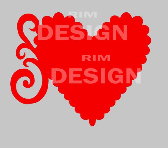 Decorative Heart SVG Digital File Can Be Cut on Cricut Explore | Etsy