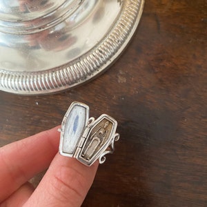 Sterling Silver Gothic Style Coffin Ring/ Skeleton - Etsy