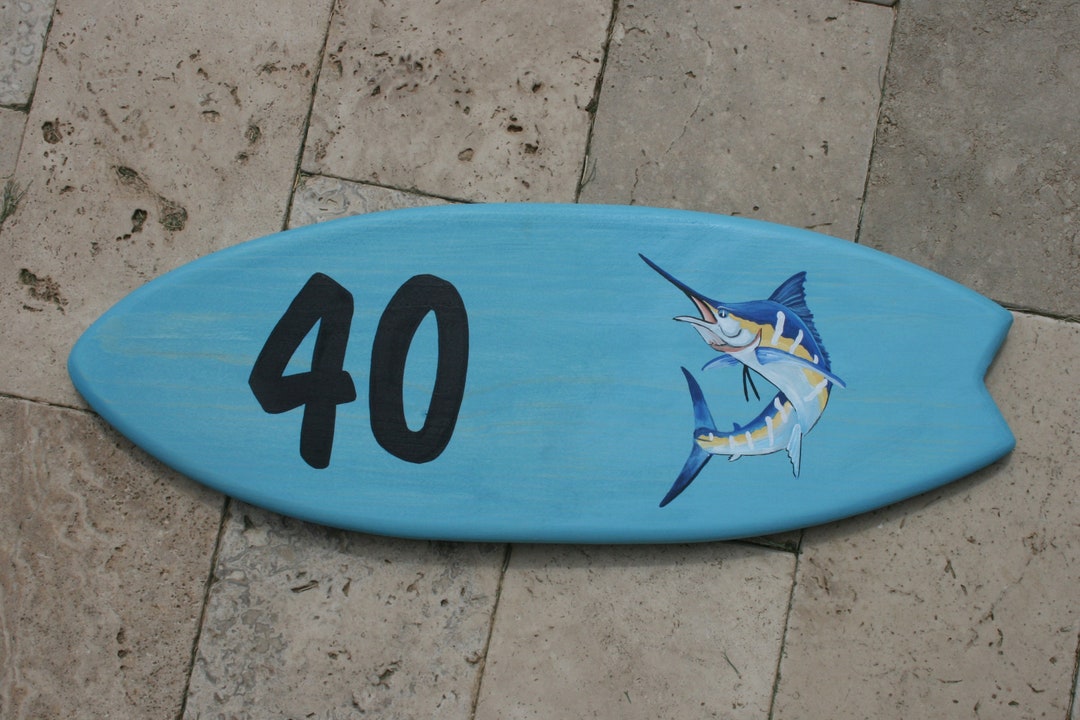 Surfboard Address Sign - Address Plaque for Beach House - Housewarming ...