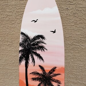 Surfboard Wall Art Sunset Ocean Beach House Decor - Etsy