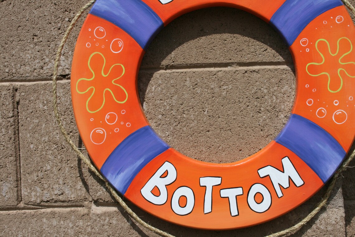 Wood Life Preserver, Bikini Bottom Sign, Wood Sign, Nautical Decor ...