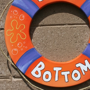 Wood Life Preserver, Bikini Bottom Sign, Wood Sign, Nautical Decor ...