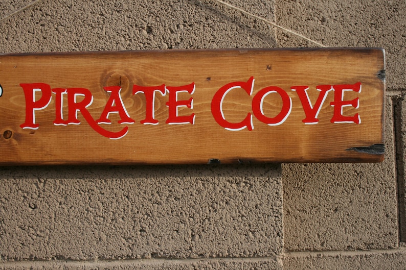 Pirate Sign Pirate Cove Wooden Sign Beach/pool Decor | Etsy