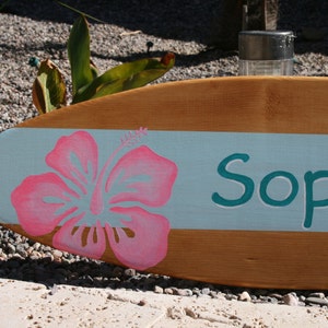 Mini Surfboard Wall Art, Beach Decor, Personalized Children's Room Art ...