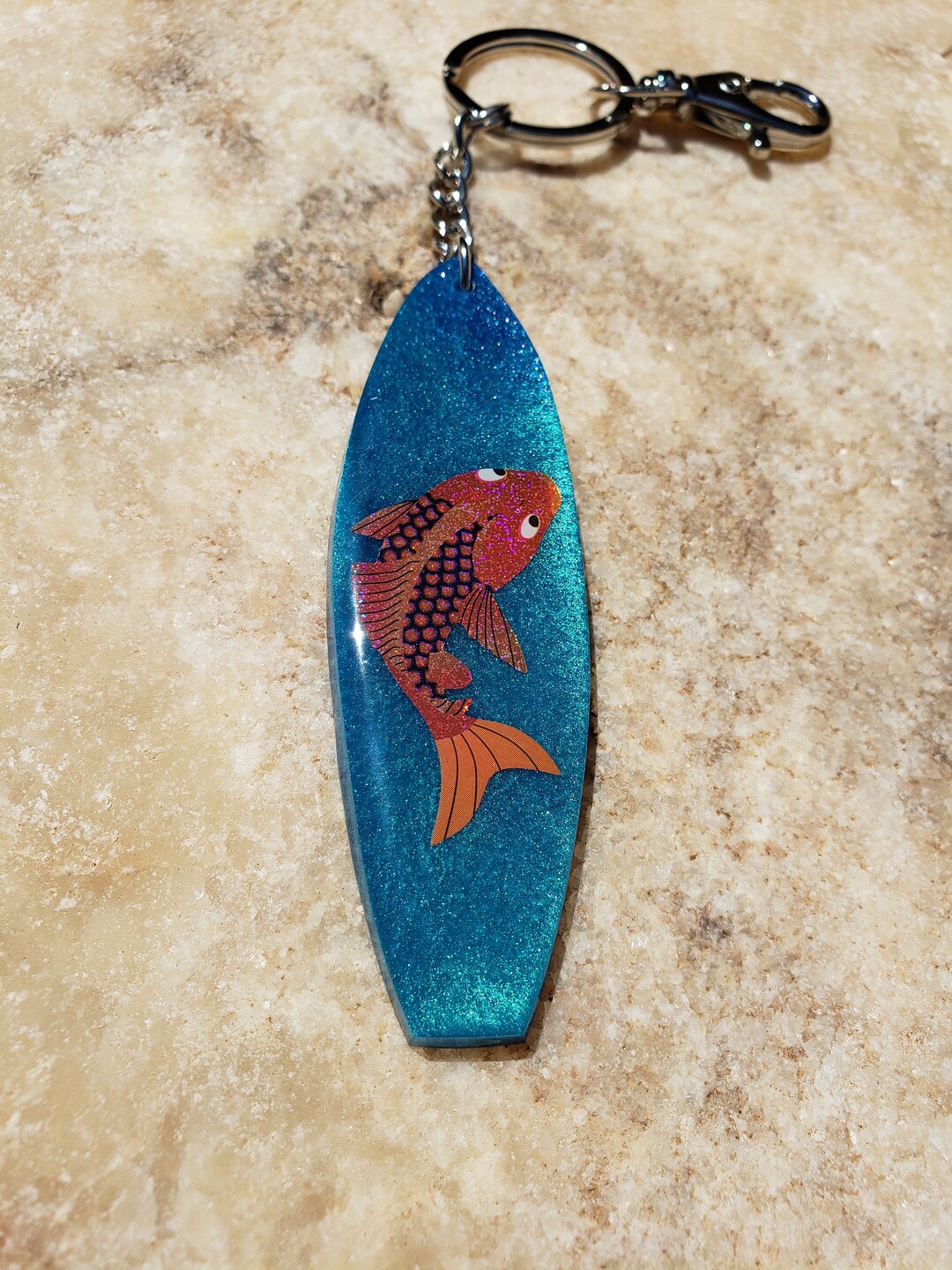 Surfboard Keychain, Resin Surfboard, Ocean Themed, Beach Themed Decor ...