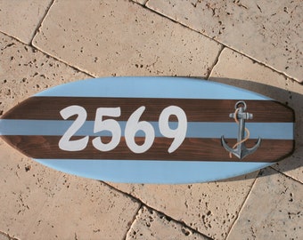 Nautical House Number Sign - Etsy