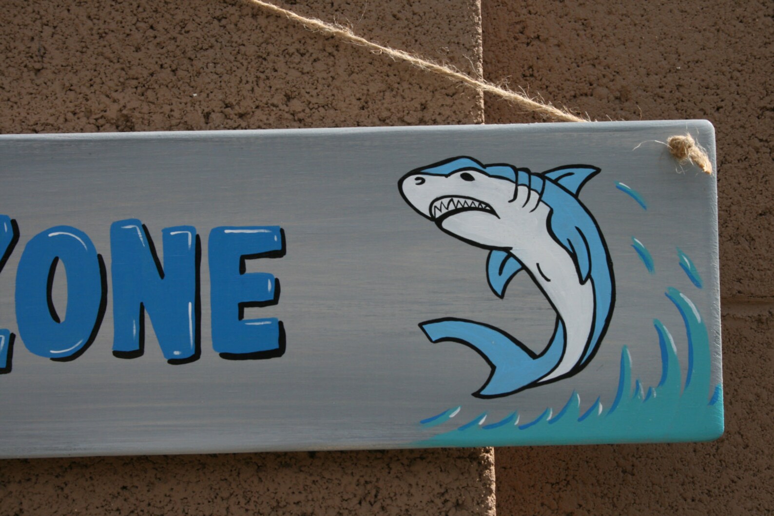 Shark Zone Sign Shark Sign Wooden Sign Shark Bite | Etsy