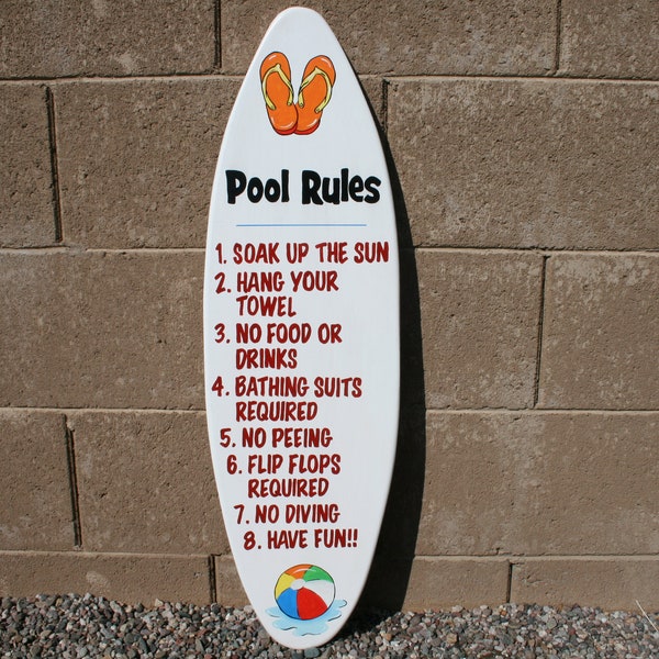 Pool Rules Sign - Etsy