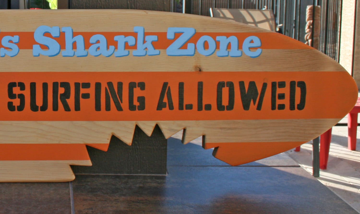 Personalized Shark Bite Surfboard, Beach Decor, Kids Room - Etsy