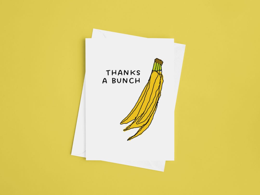 Hand-drawn Bananas Thank You Card: Playful Kids Gratitude - Etsy