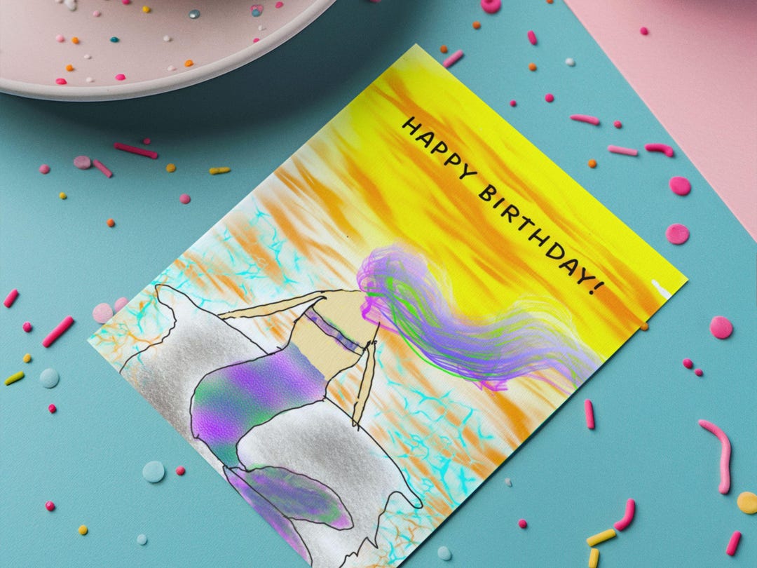 Magical Mermaid Birthday Card for Kids: Hand-drawn Ocean Theme - Etsy