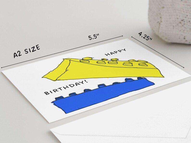 Fun Brick Birthday Card, Cute Building Block Card for Kids, Pun ...