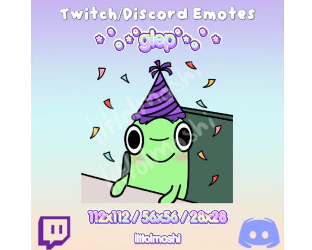 Smiling Friends Glep Party Emote (twitch/discord) - Etsy