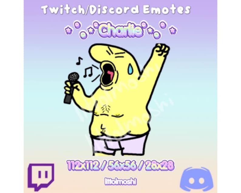 Smiling Friends Singing Charlie Emote (twitch/discord) - Etsy
