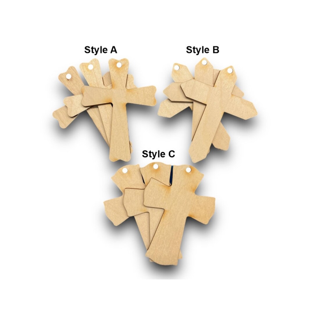 Unfinished Laser Cut Wood Cross Birch Plywood Wood Shapes - Etsy