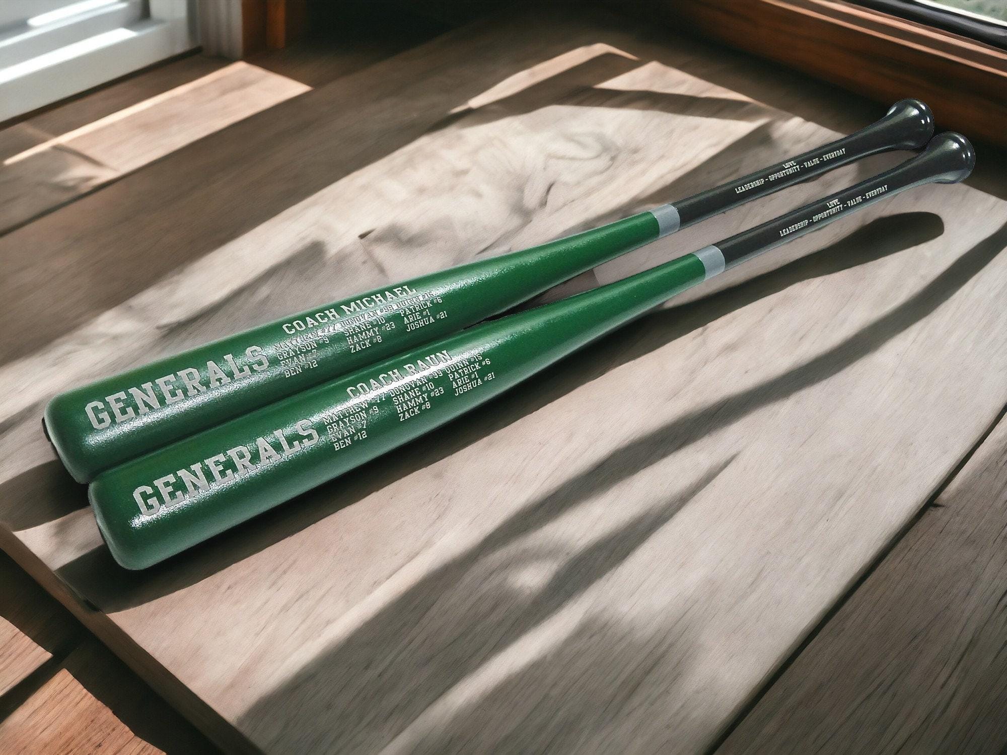 26" and 33" Personalized Baseball Bat Custom Baseball Bat Engraved Bat ...