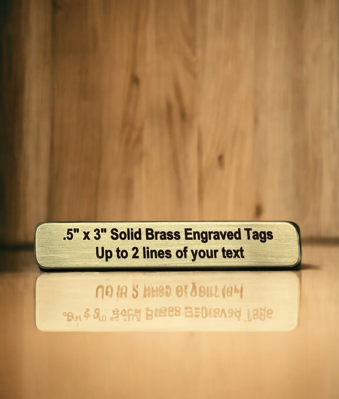 Engraved Brass Engraved Name Tag Solid Brass Tag Personalized Name Tag ...